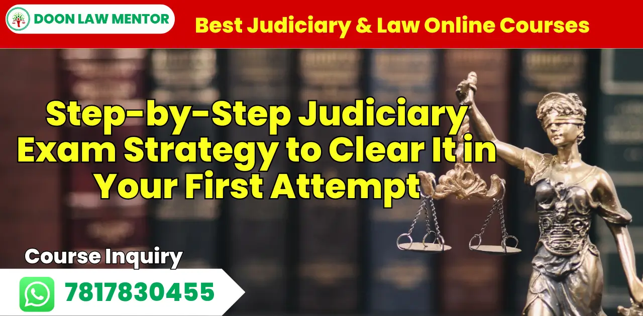 Step-by-Step Judiciary Exam Strategy to Clear It in Your First Attempt - Doon Law Mentor
