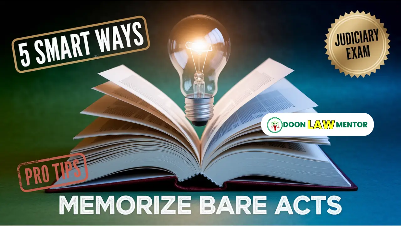5 Smart Ways to Memorize Bare Acts for Judiciary Exams: Ace Your Prep - Doon Law Mentor