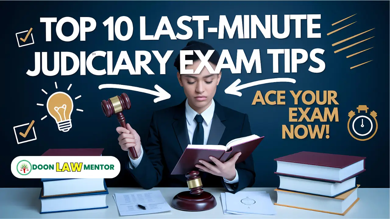 Top 10 Last-Minute Judiciary Exam Tips You Can’t Afford to Ignore - Doon Law Mentor